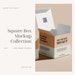 Square Box Mockup: Cosmetic Packaging Template (7 PSD) (digital ...