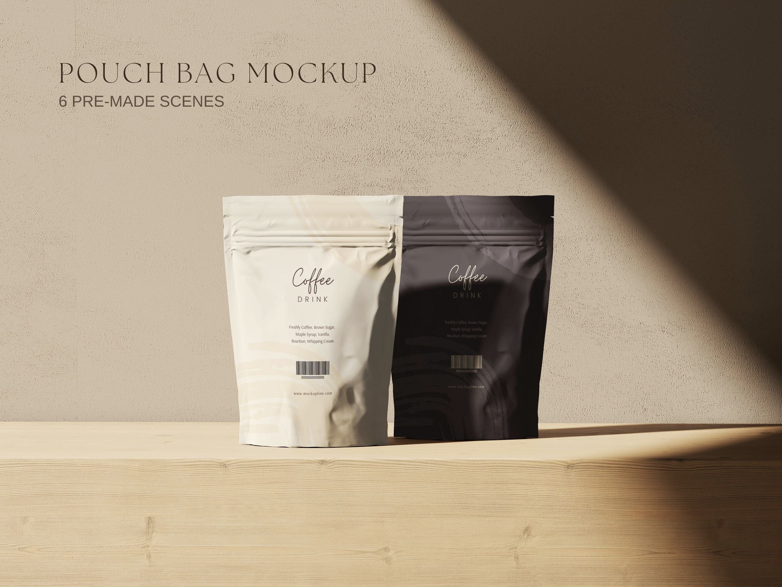 Pouch Bag Mockup Collection, Standing Pouch Mockup, Pouch Packaging ...