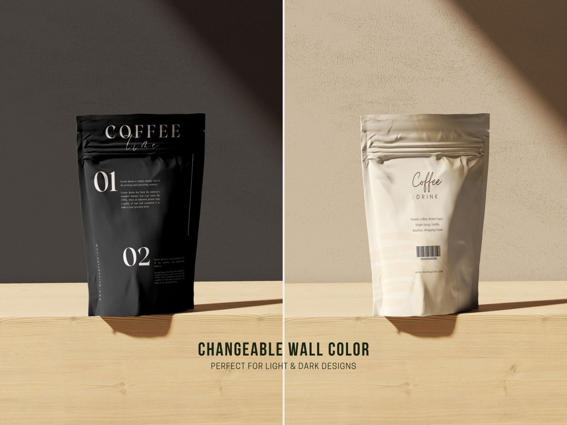Pouch Bag Mockup Collection, Standing Pouch Mockup, Pouch Packaging ...