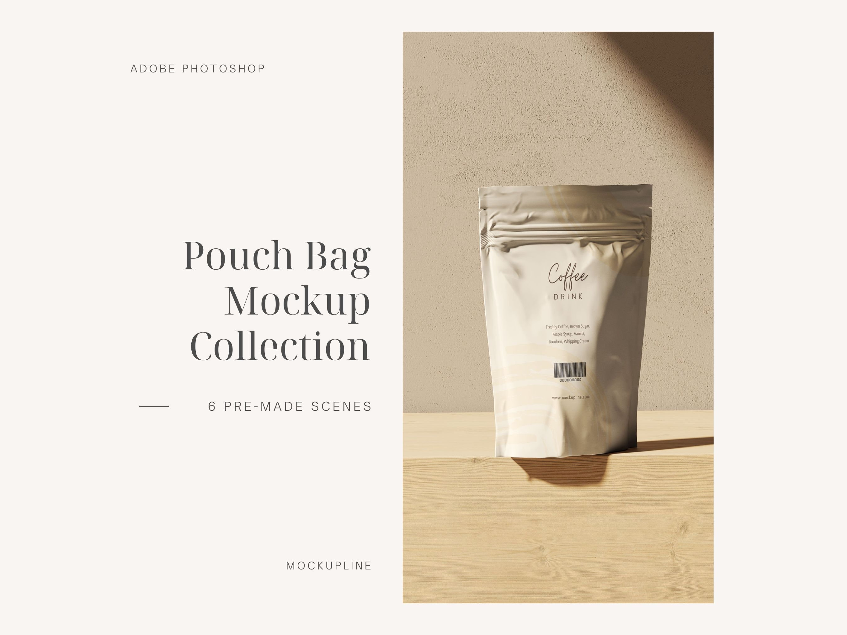 Pouch Bag Mockup Collection, Standing Pouch Mockup, Pouch Packaging ...