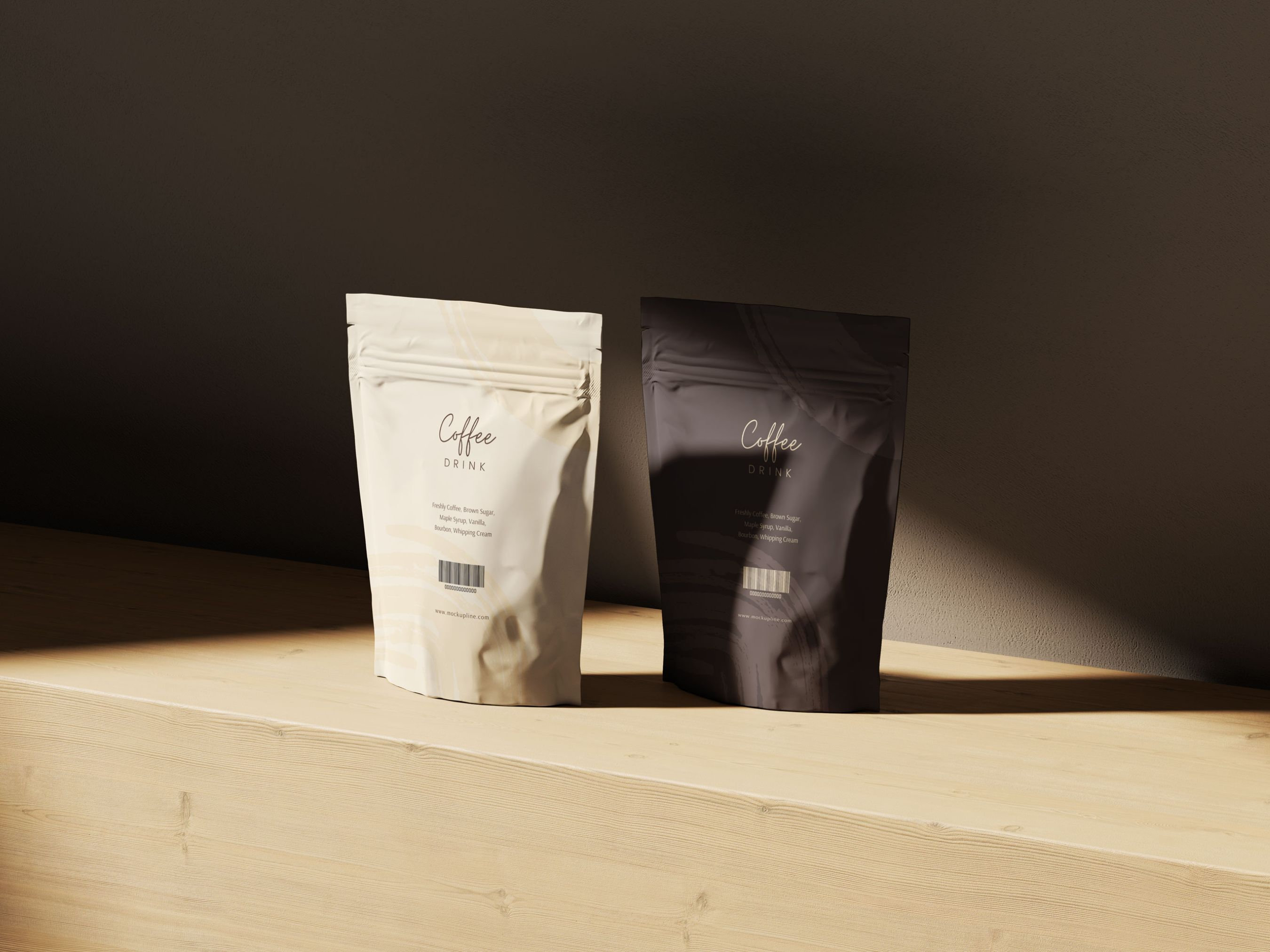 Pouch Bag Mockup Collection, Standing Pouch Mockup, Pouch Packaging ...