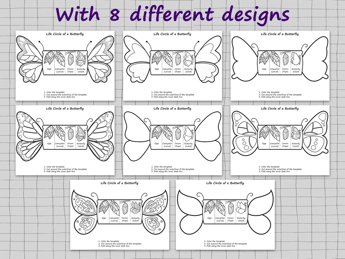 Butterfly Life Cycle Learning Activity for Kids Foldable|montessori ...