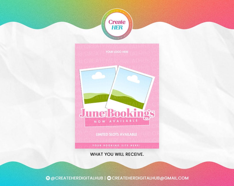 June Bookings Available Flyer | DIY Canva Template | Beauty Social ...