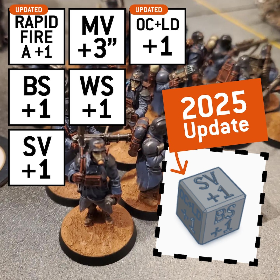 Astra Militarum Officer Orders Marker Token Indicator Dice: 40k ...