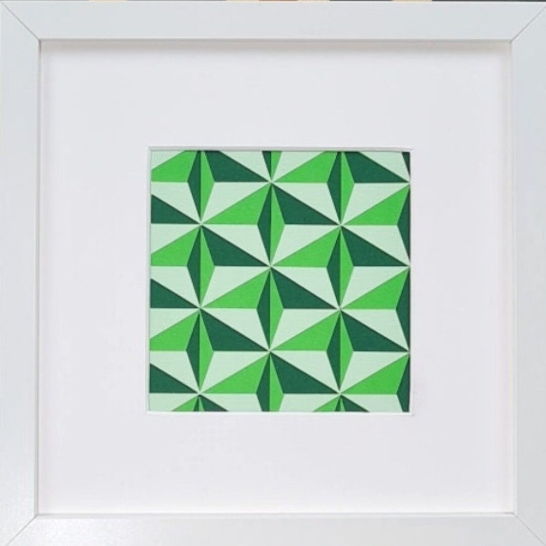 Perfect Pattern In Green 3d Paper Wall Art Layered Decoration perfect-pattern-in-green-3d-paper-wall-art-layered-decoration