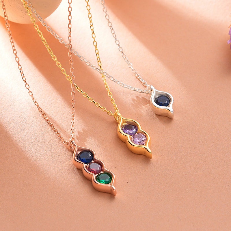 Birthstone Necklace - Etsy