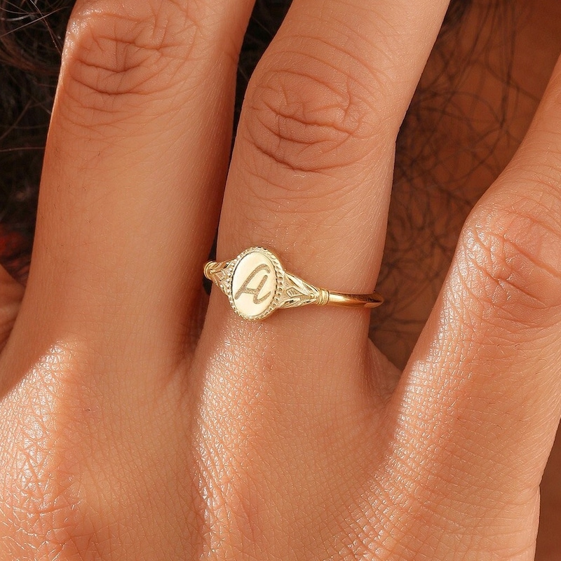 Initial Ring - Etsy