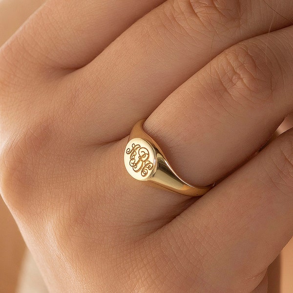 Womens Signet Ring - Etsy