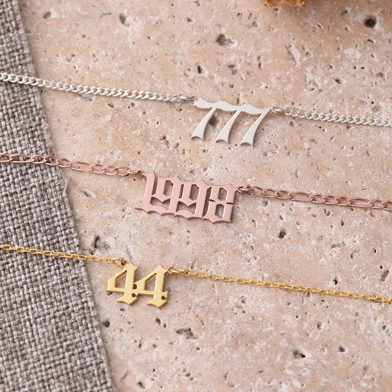 Number Necklace - Etsy