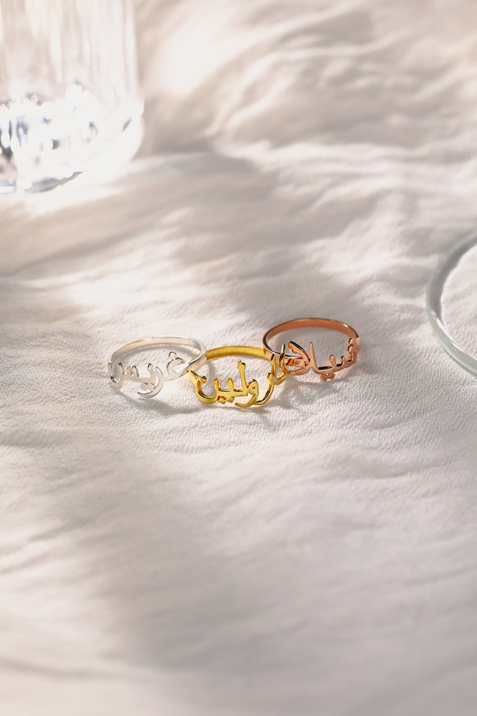 Gold Arabic Name Ring Arabic Letter Ring Personalized Ring - Etsy