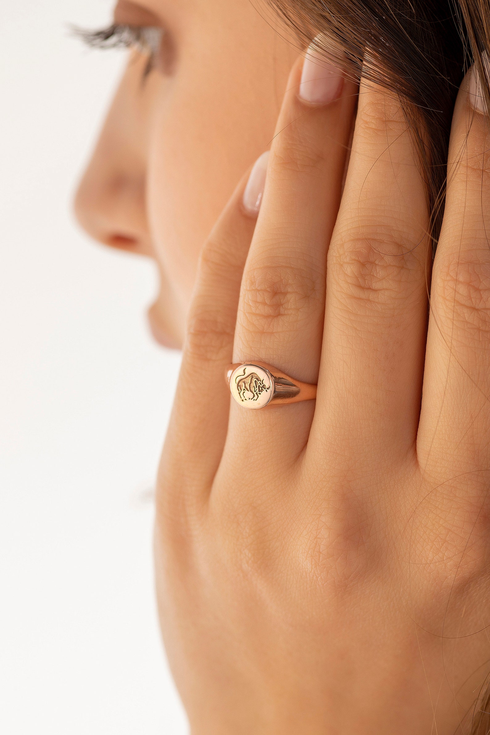 Zodiac Ring, Zodiac Signet Ring, Gold Signet Ring, Astrology Ring ...