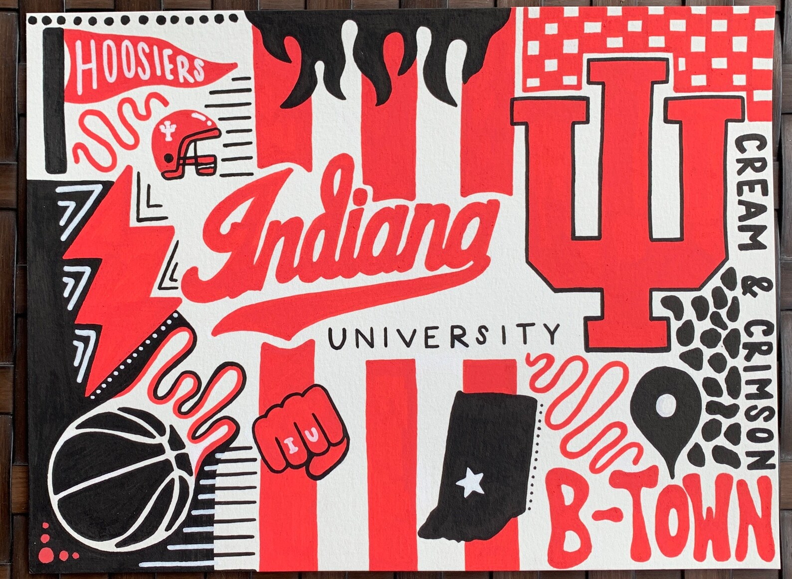 Indiana University College Decor - Etsy