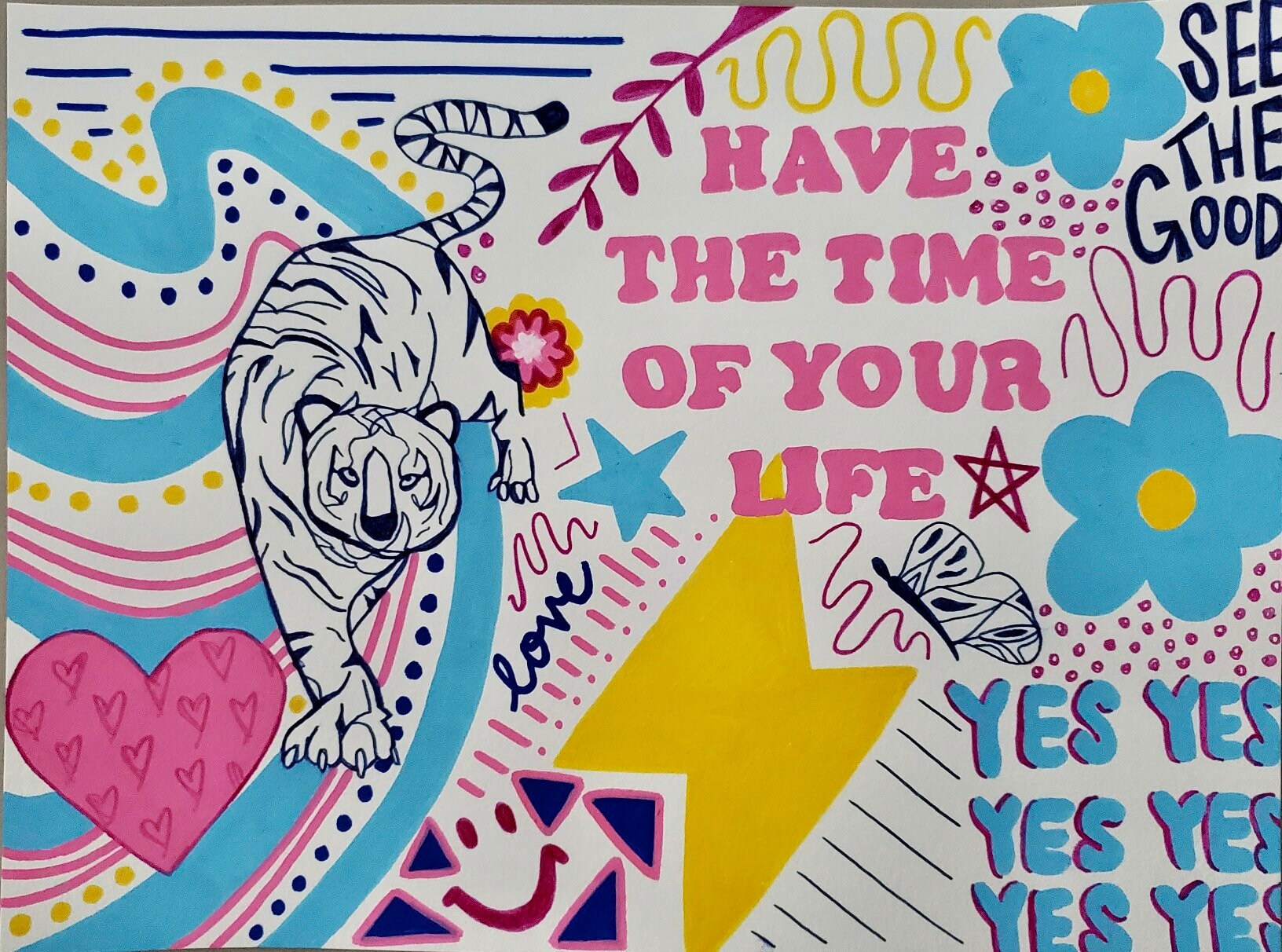 Trendy Preppy Multicolor Art Wall Decor - Etsy