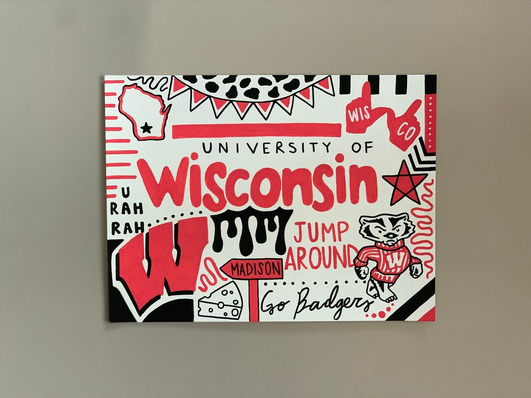 University of Wisconsin College Decor - Etsy