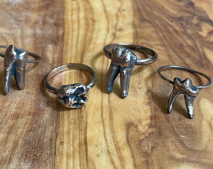 Silver Tooth Ring - Etsy
