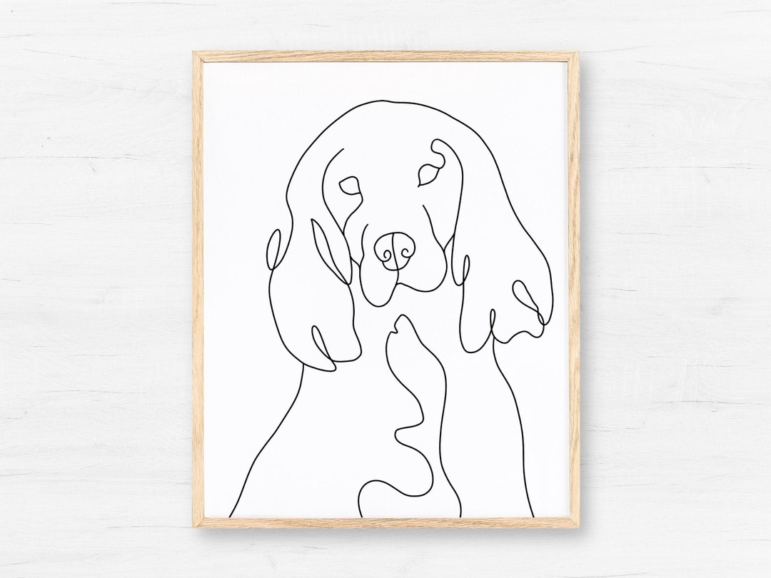Cocker Spaniel Line Art English Springer Spaniel Printable Minimalist ...