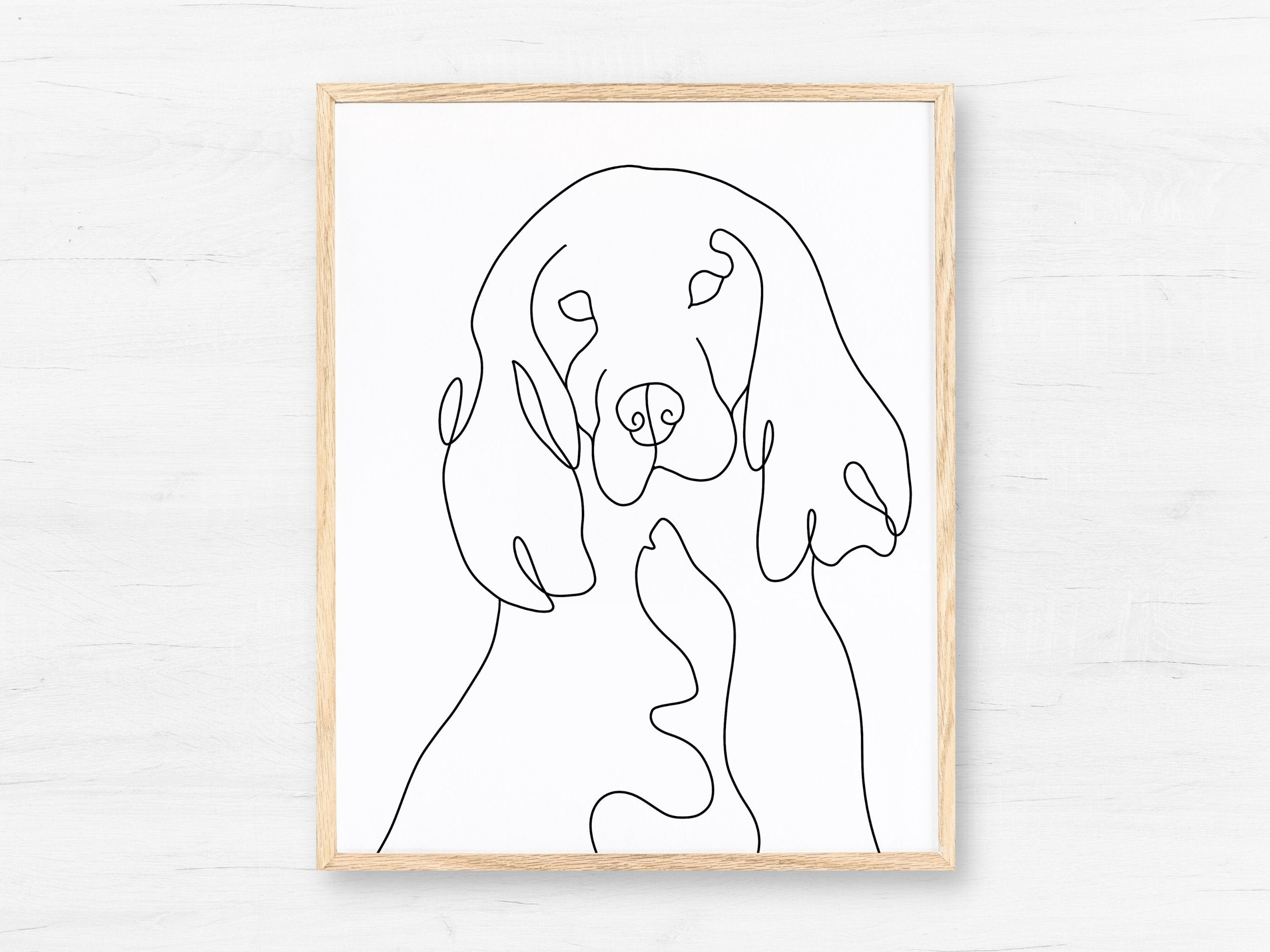 Cocker Spaniel Line Art English Springer Spaniel Printable Minimalist ...