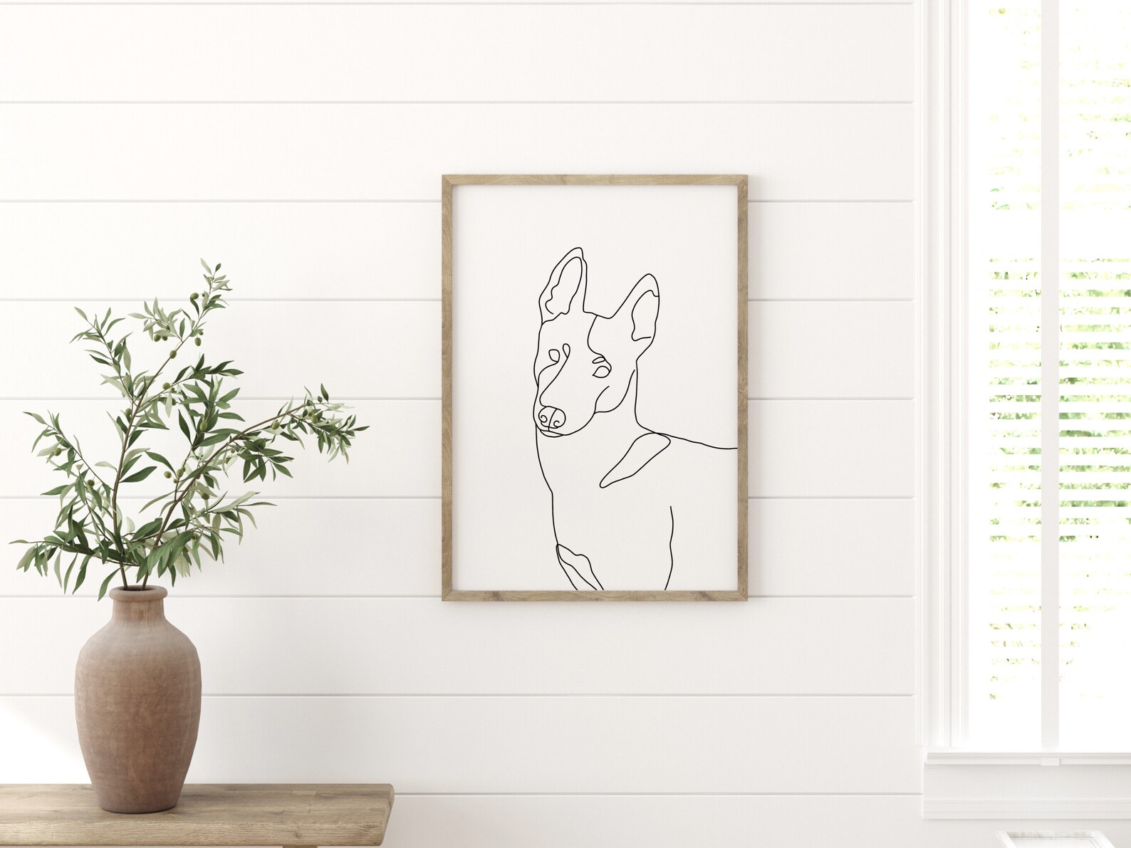 Belgian Malinois Line Art Printable Minimalist Wall Art Drawing Digital ...