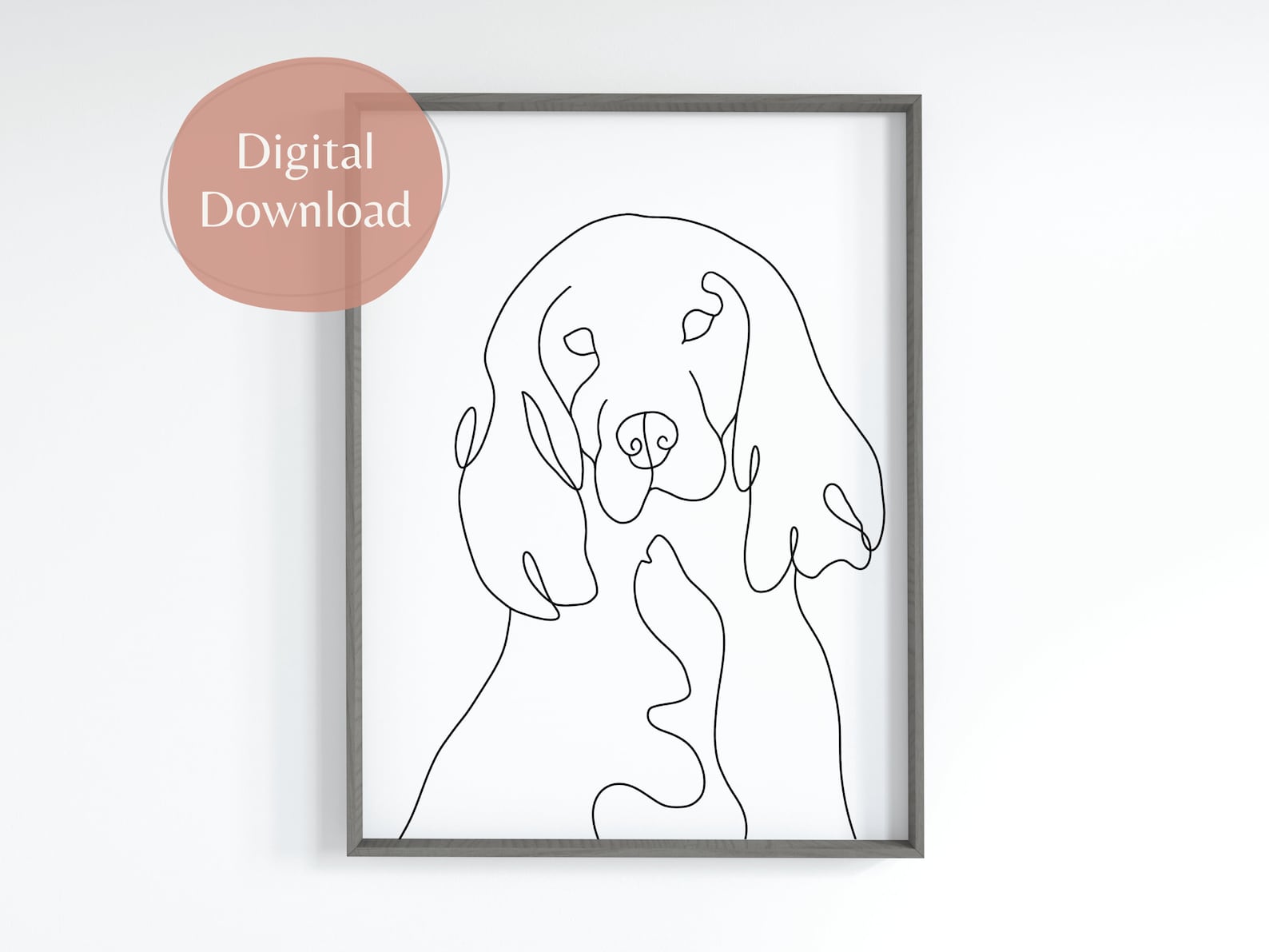 Cocker Spaniel Line Art English Springer Spaniel Printable Minimalist ...