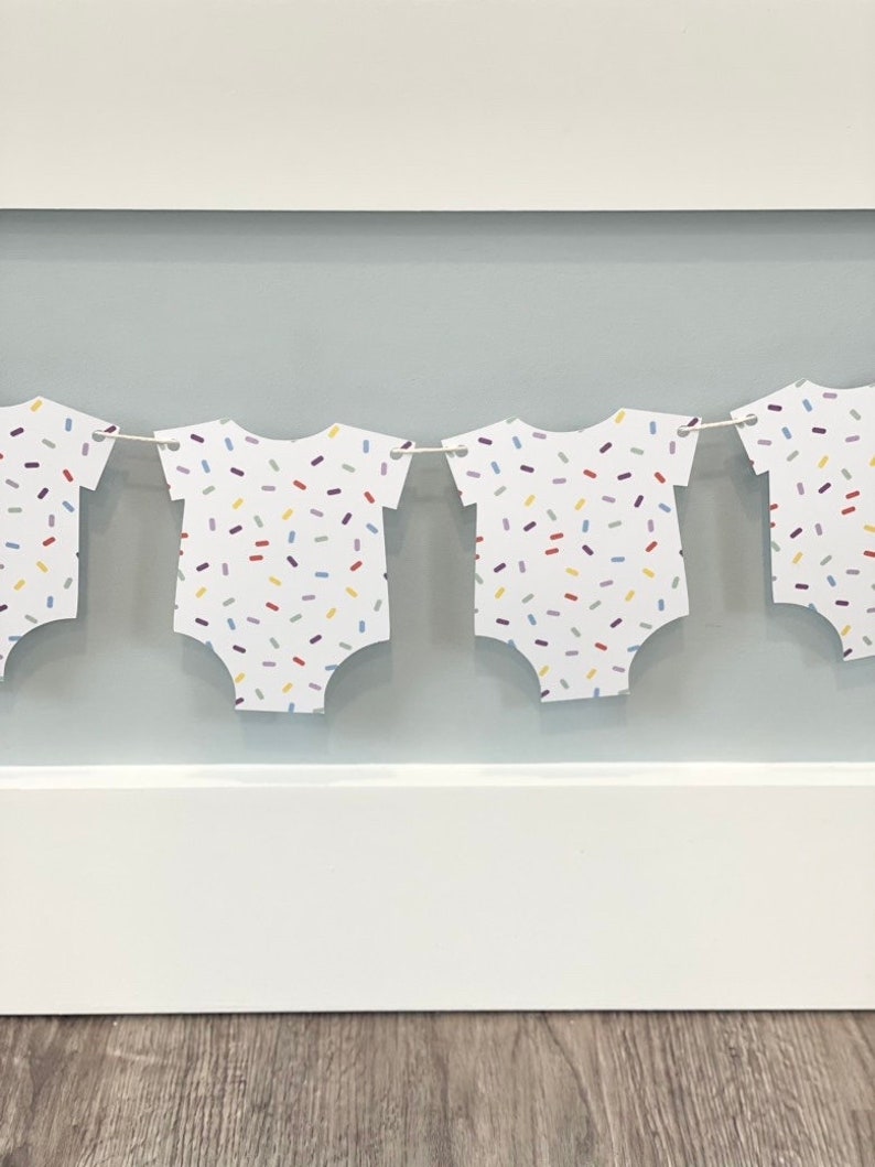 Digital Download Sprinkle Baby Shower Onesie Banner, Sprinkle Onesie ...