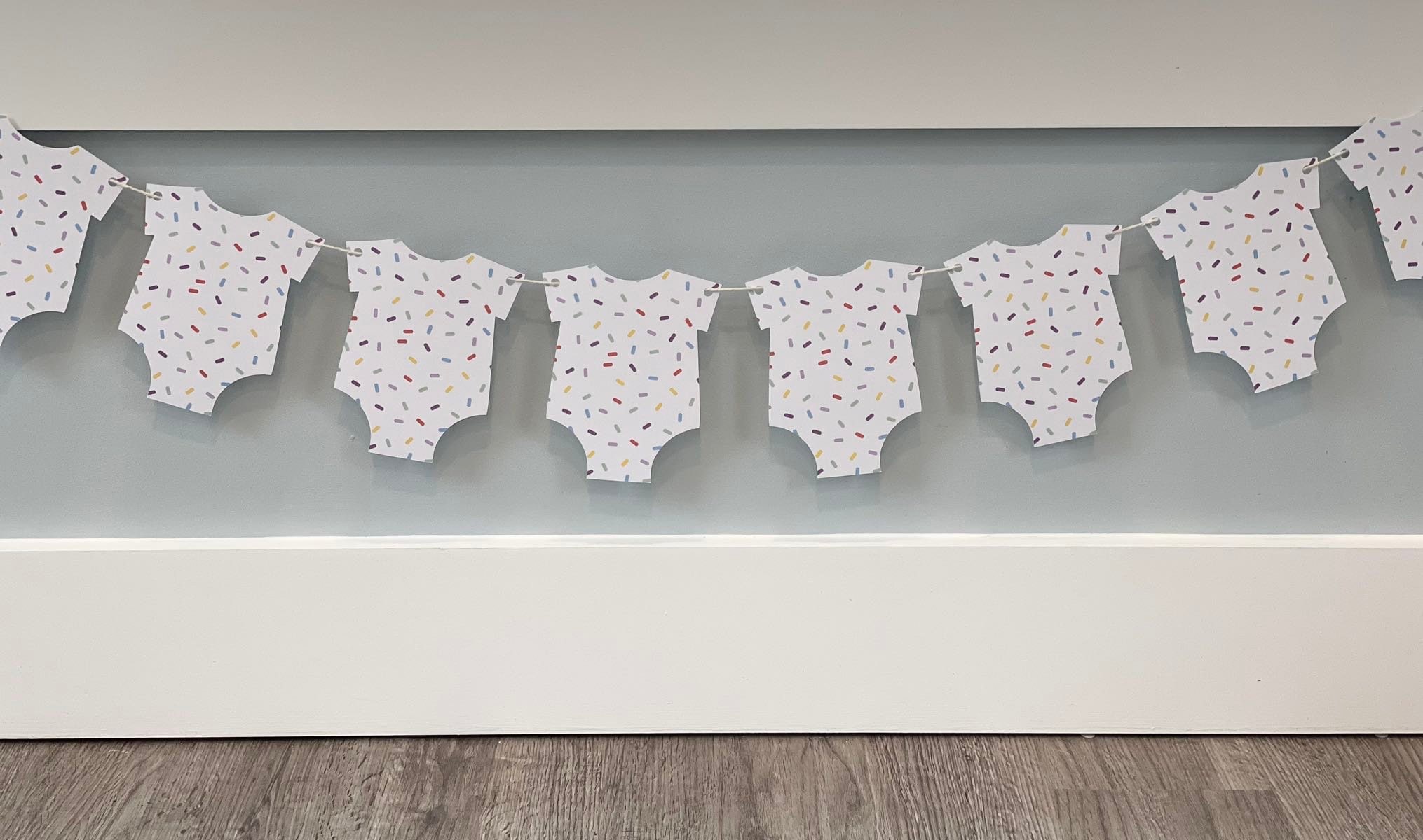 Digital Download Sprinkle Baby Shower Onesie Banner, Sprinkle Onesie ...