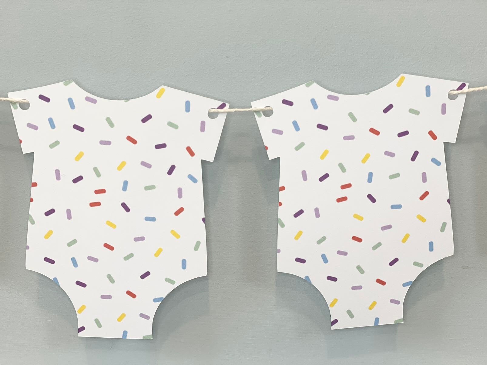 Digital Download Sprinkle Baby Shower Onesie Banner, Sprinkle Onesie ...