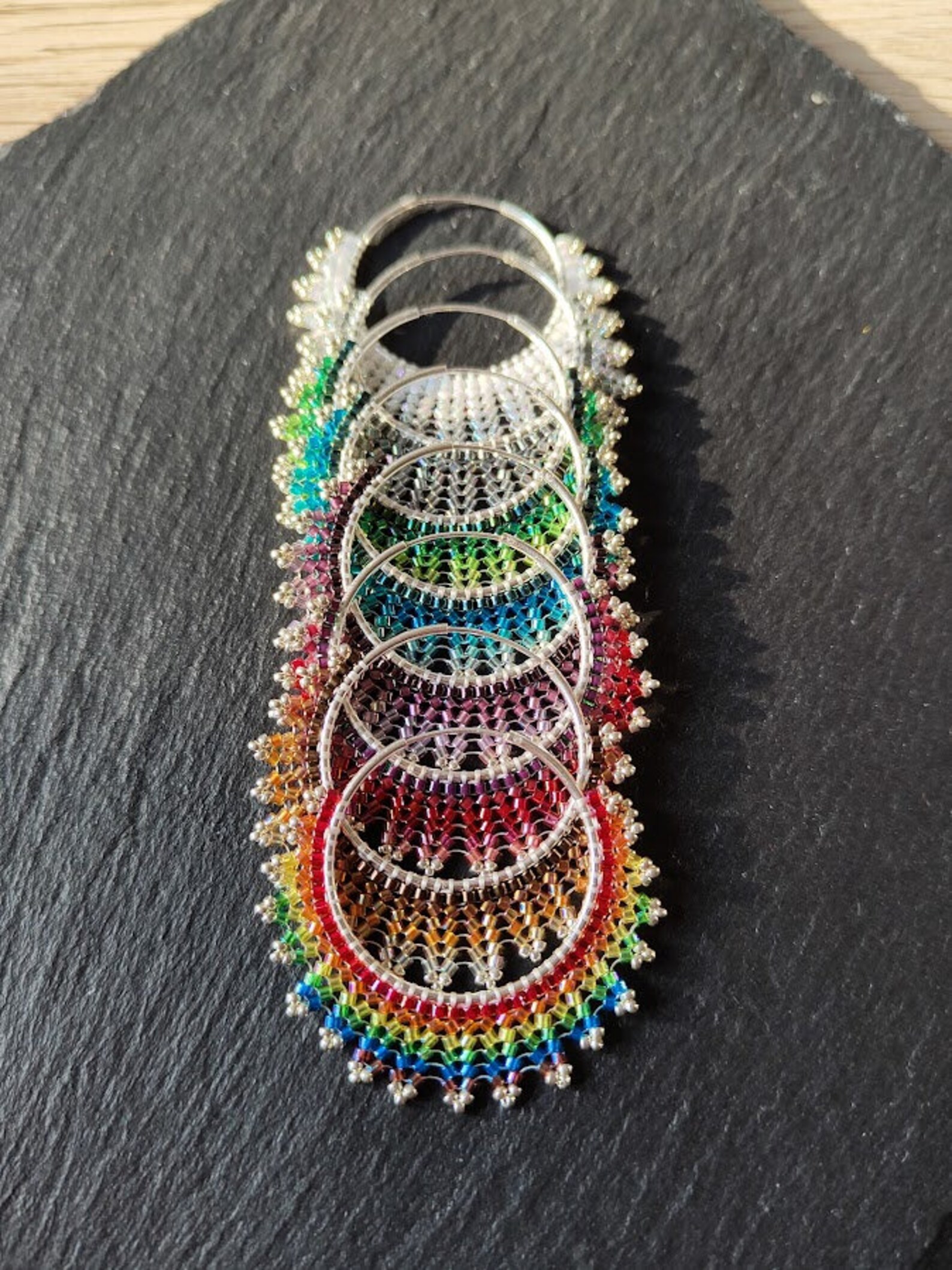 Handmade Crescent Moon Hoop Earrings neomi in - Etsy