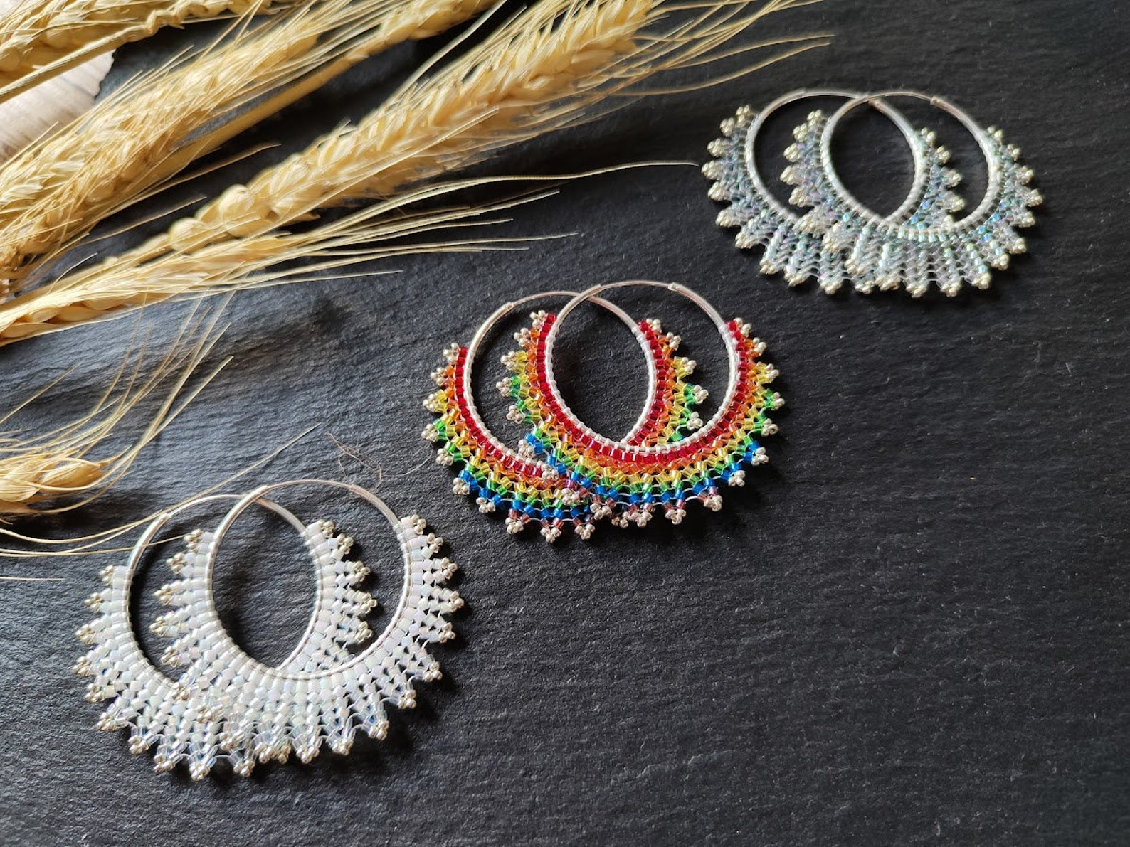 Handmade Crescent Moon Hoop Earrings neomi in - Etsy