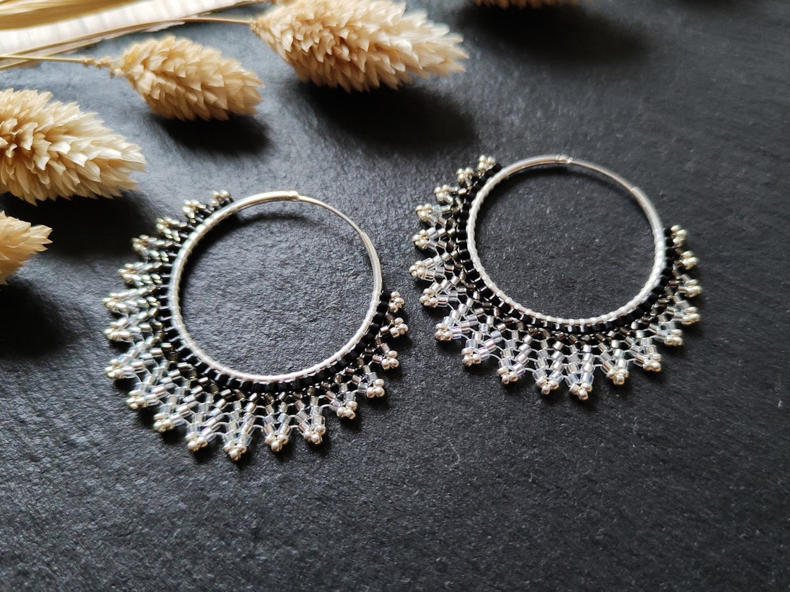 Handmade Crescent Moon Hoop Earrings neomi in - Etsy