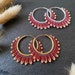 Handmade Crescent Moon Hoop Earrings neomi in Red - Etsy