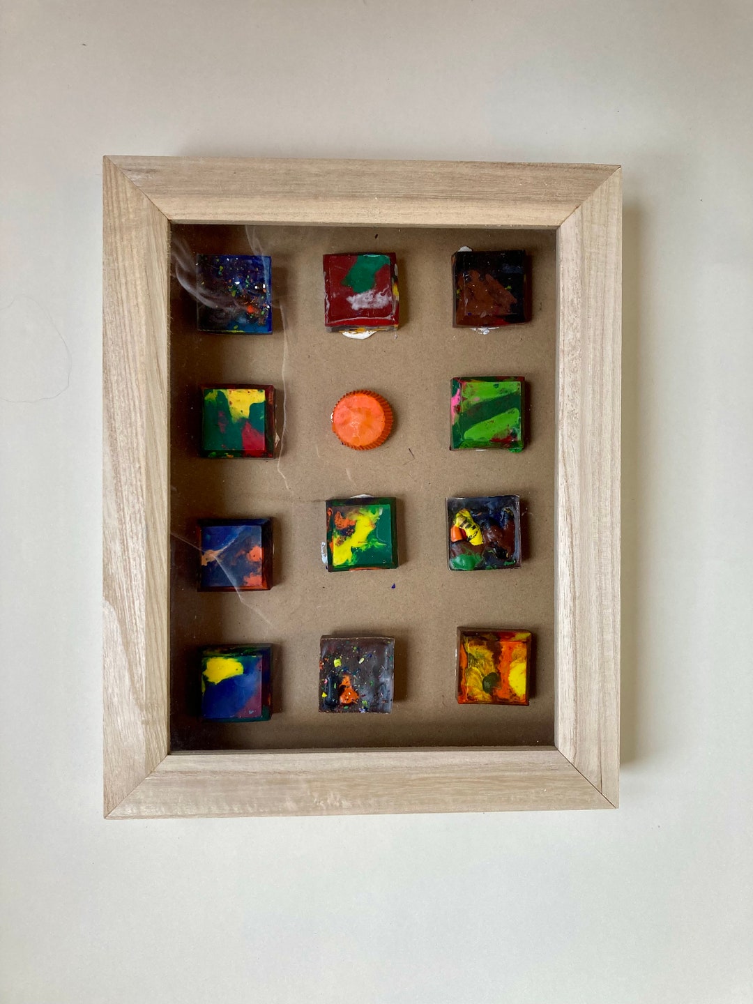 Crayon Squares Shadowbox - Etsy