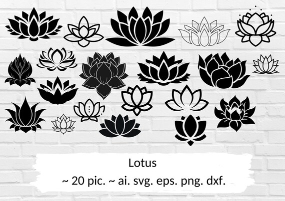 Lotus Lotus for Printing Lotus Black Lotus Ai Lotus Dxf | Etsy