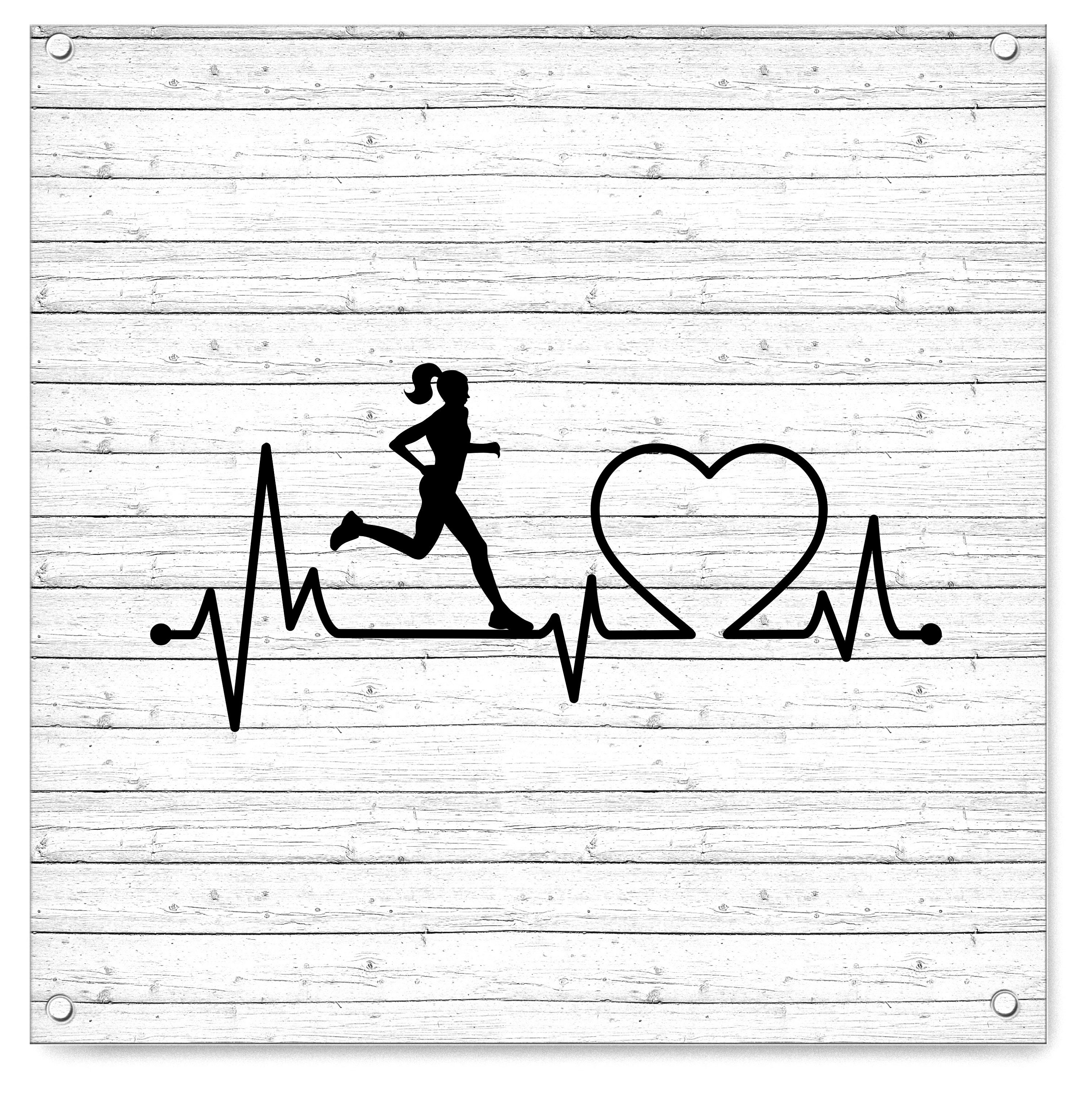 Runner Girl Heartbeat. Svg Png Eps Dxf Cut Files. - Etsy