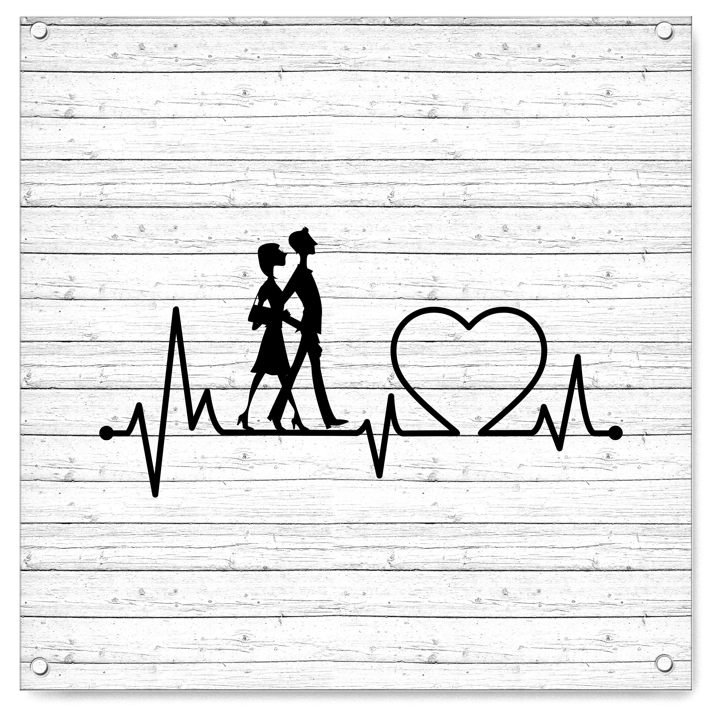 Couple Walking Together Heartbeat. Svg Png Eps Dxf Cut Files. - Etsy