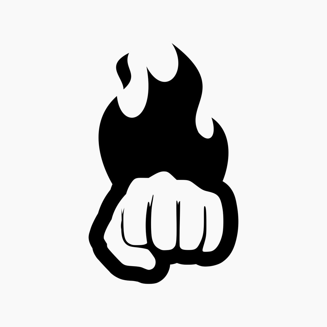 Flaming Fist. Svg Png Eps Dxf Cut Files. - Etsy