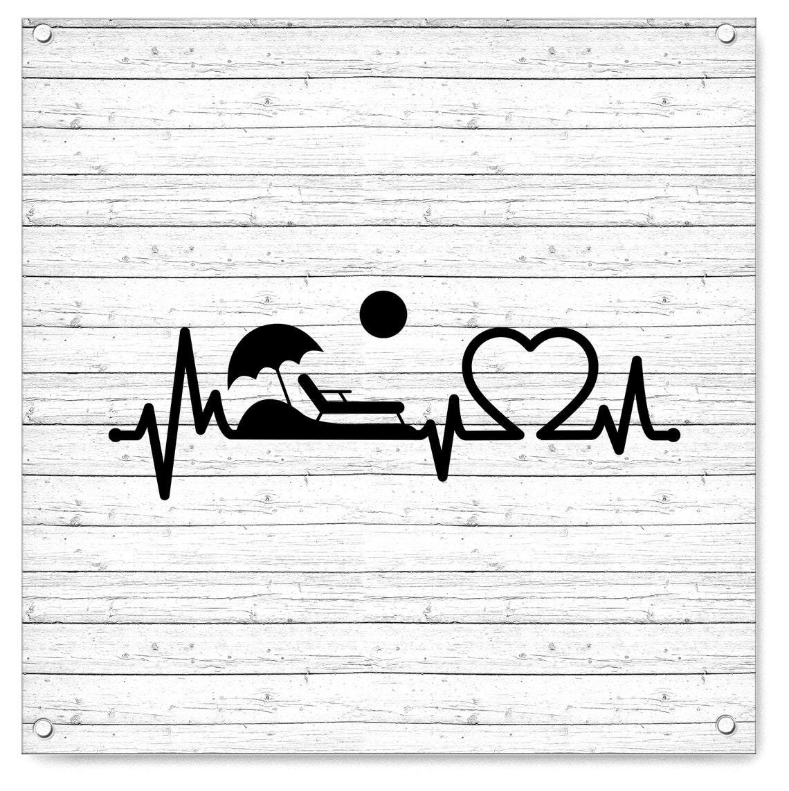 Beach Umbrella Heartbeat. Svg Png Eps Dxf Cut Files. - Etsy