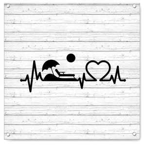 Beach Umbrella Heartbeat. Svg Png Eps Dxf Cut Files. - Etsy