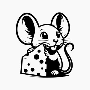 Mouse With Cheese. 4 Svg Bundle. Svg Png Eps Dxf Cut Files. - Etsy