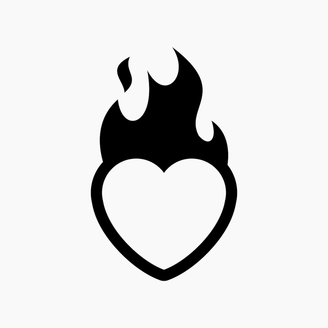 Flaming Heart. Svg Png Eps Dxf Cut Files. | Etsy