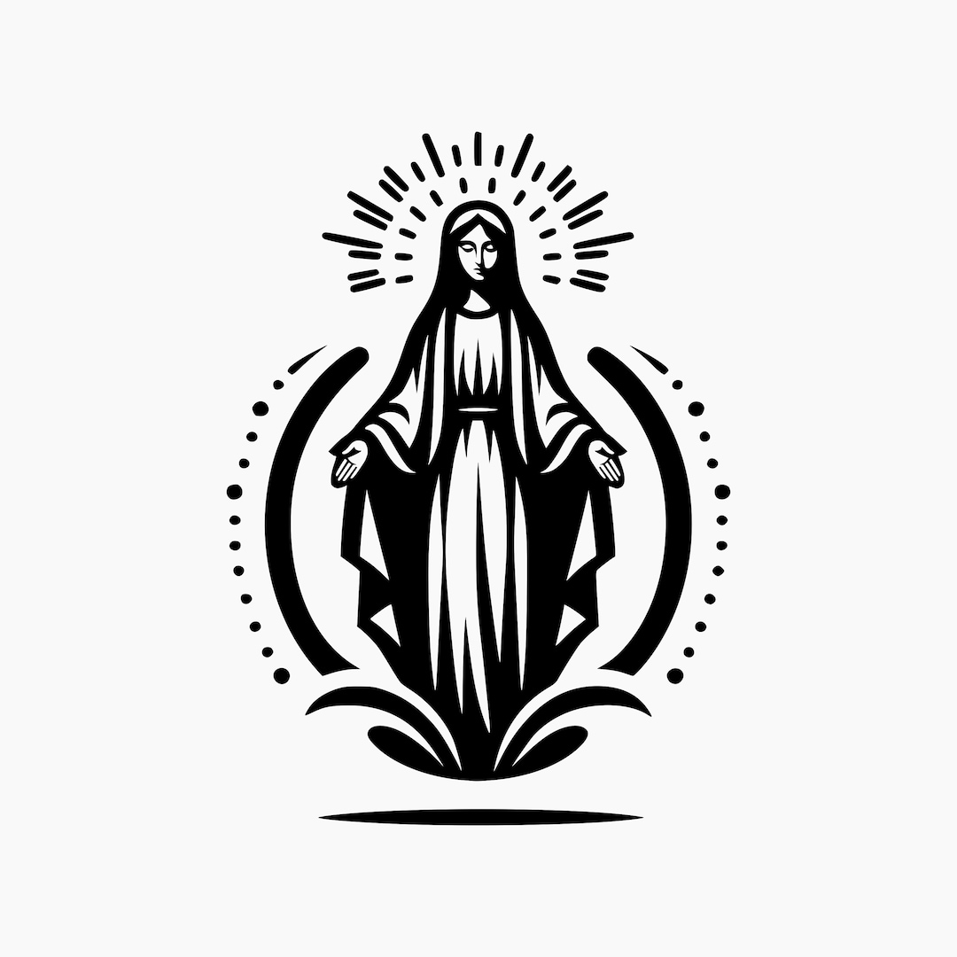 Virgin Mary. Svg Png Eps Dxf Cut Files. - Etsy