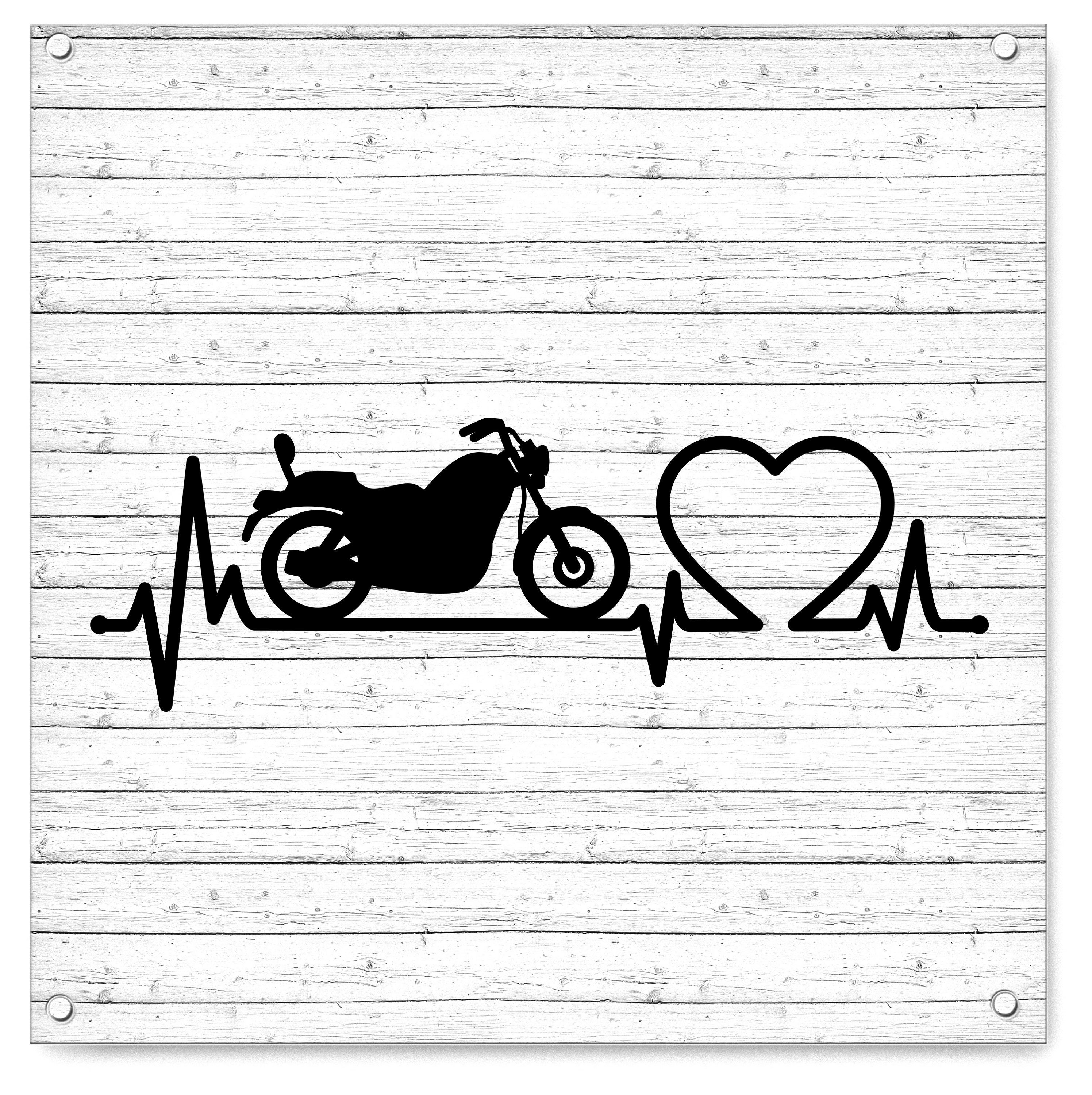 Motorcycle Heartbeat 3. Svg Png Eps Dxf Cut Files. - Etsy