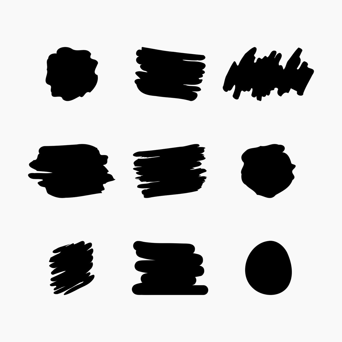 Brush Strokes. Svg Png Eps Dxf Cut Files. - Etsy