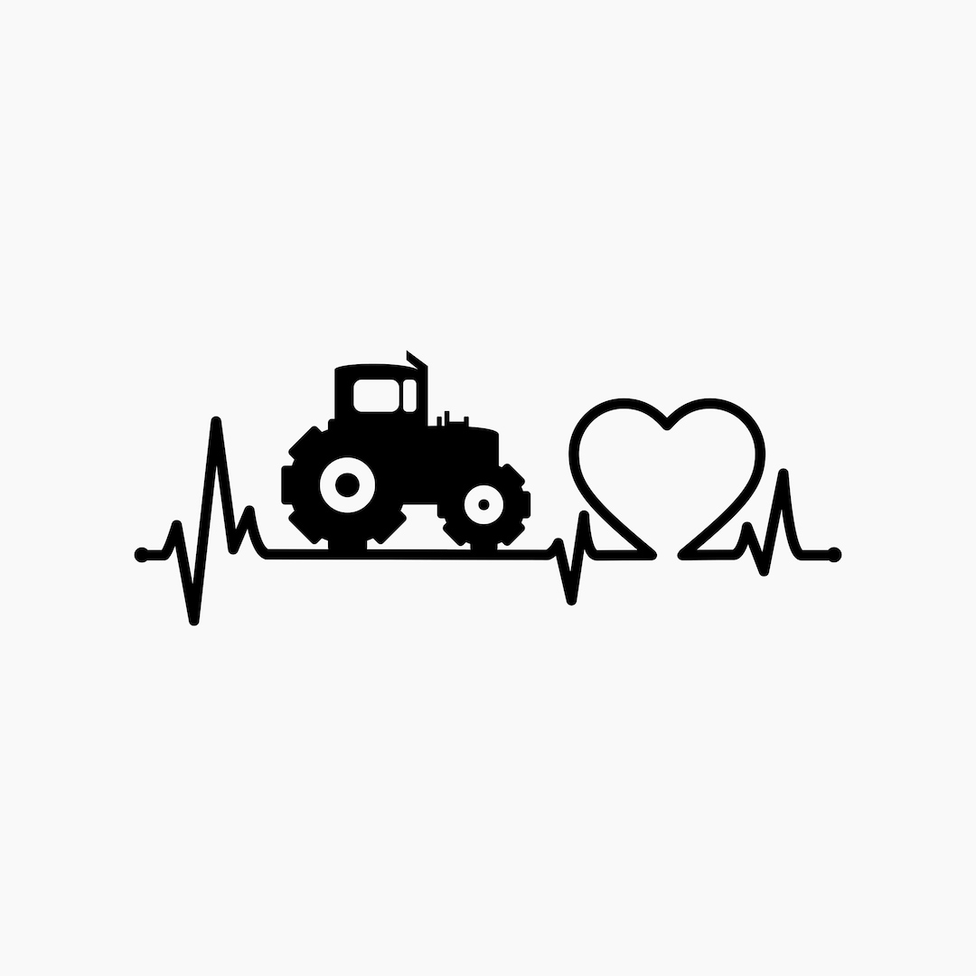 Tractor Heartbeat. Svg Png Eps Dxf Cut Files. - Etsy