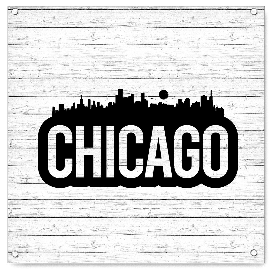Chicago Bold Skyline. Svg Png Eps Dxf Cut Files. - Etsy