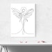 Angel Line Drawing. Svg Png Eps Dxf Cut Files. - Etsy