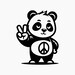 Animals Peace Sign Panda , Gorilla , Chimpanzee. 3 Svg Bundle. Svg Png ...