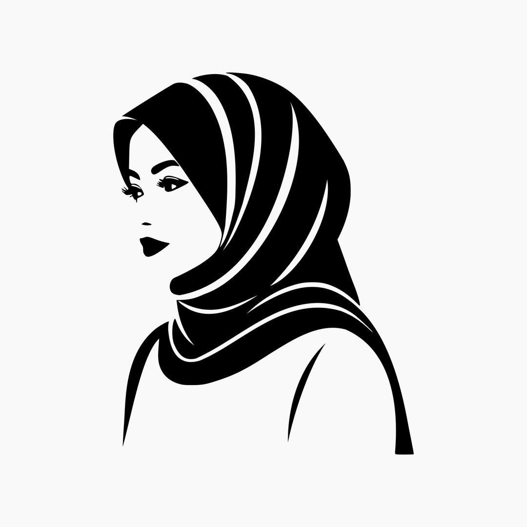 Hijab. Svg Png Eps Dxf Cut Files. - Etsy