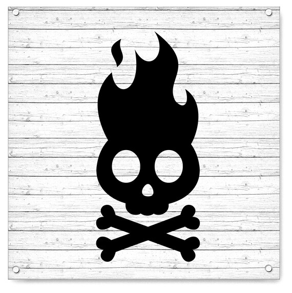 Zwarte Vlammende Schedel Champ Dual Aansteker 3D Skull PyroProducts