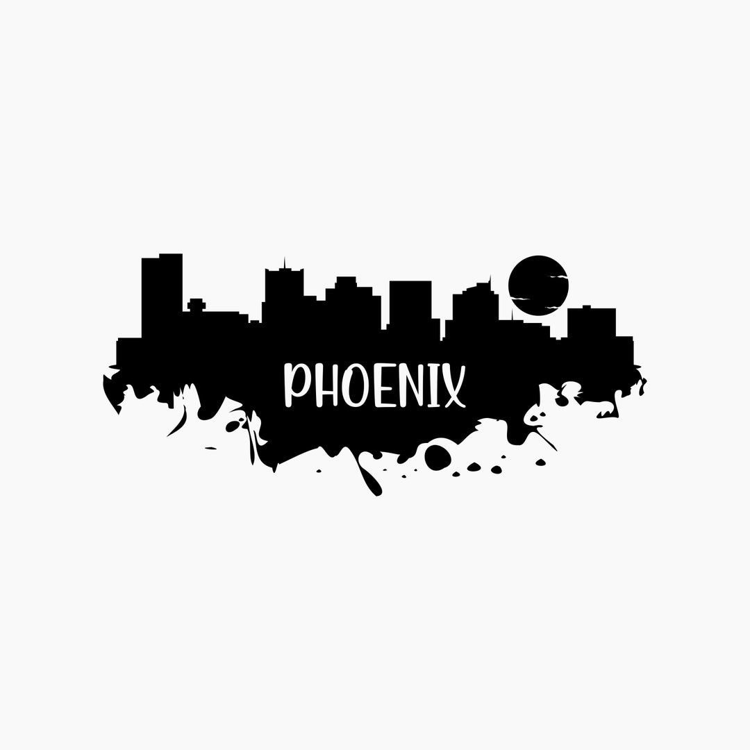 Phoenix Skyline Silhouette. Svg Png Eps Dxf Cut Files. - Etsy