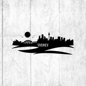 Sydney Skyline Silhouette. Svg Png Eps Dxf Cut Files. - Etsy
